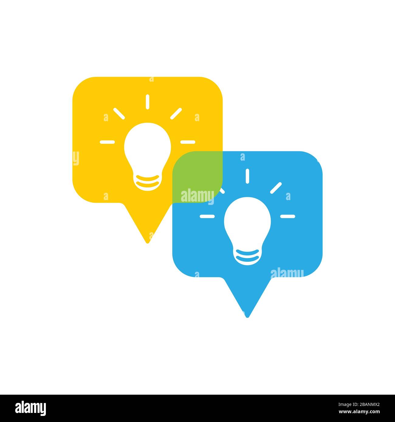 Bulb bubble communication icon Cut Out Stock Images & Pictures - Alamy