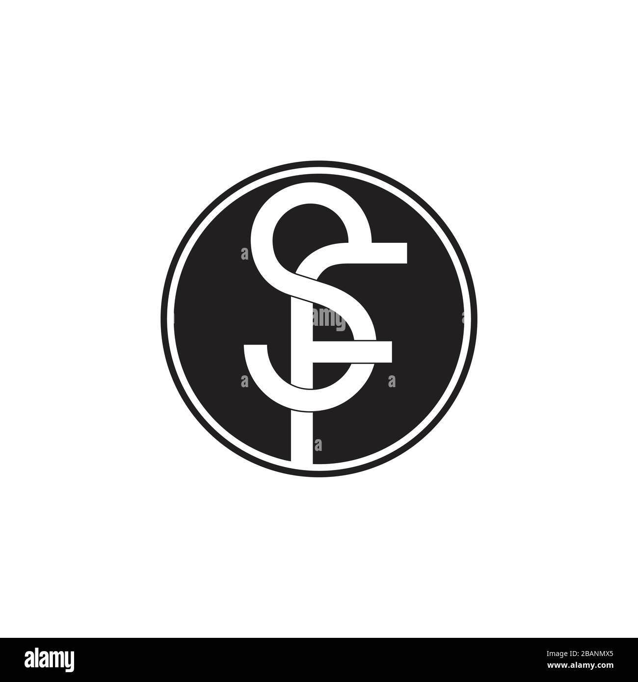 letters sf simple linked logo vector Stock Vector Image & Art - Alamy
