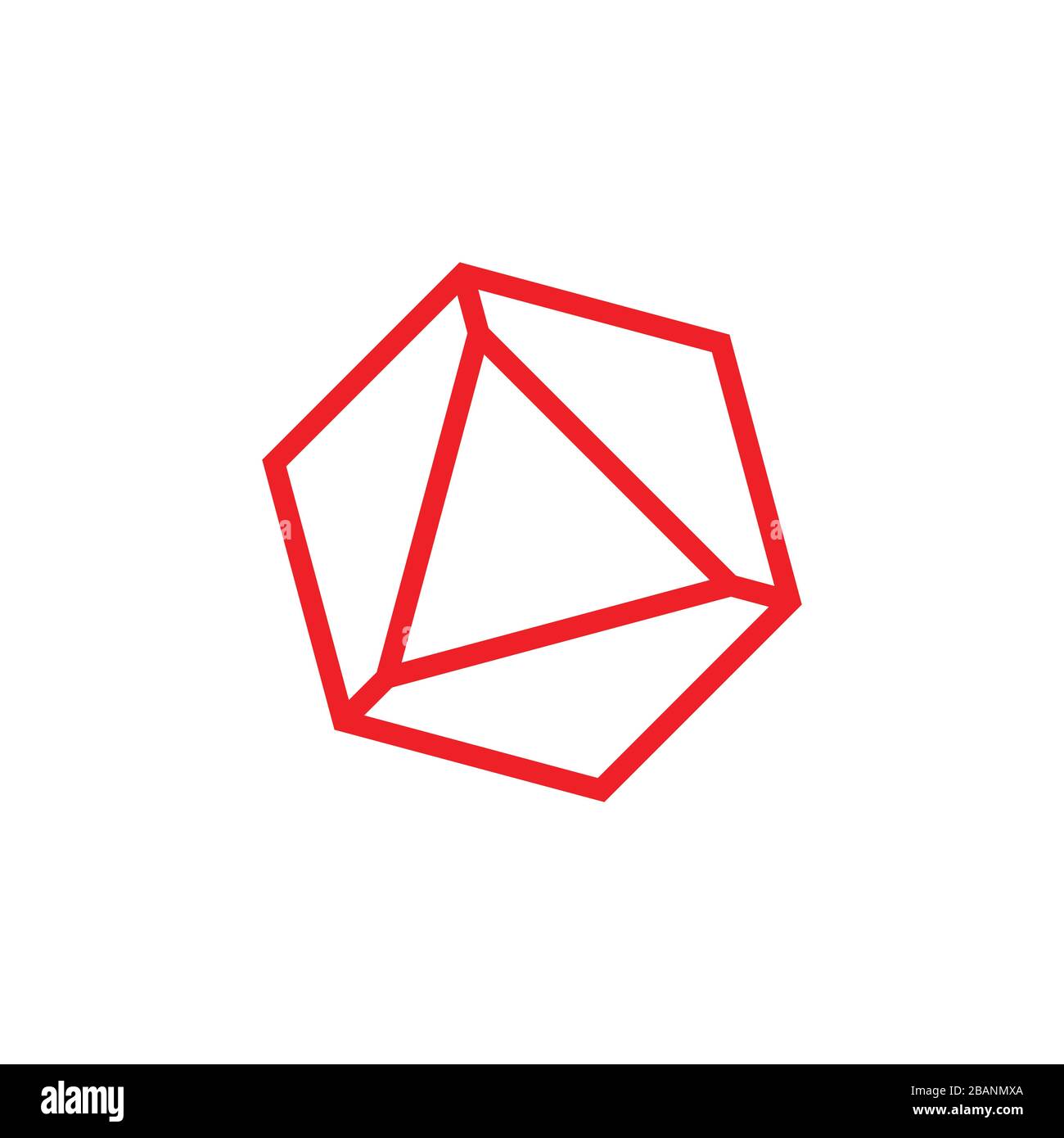 3d gem simple geometric symbol logo vector Stock Vector Image & Art - Alamy