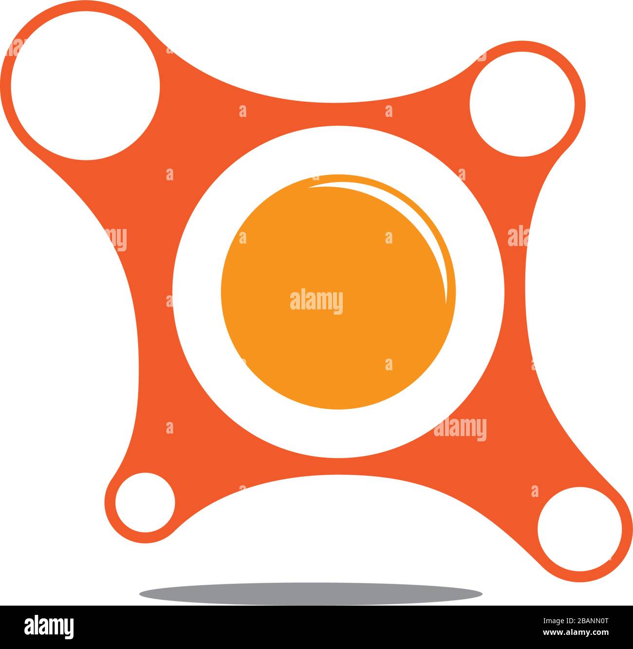abstract circles dots object shadow geometric design logo vector Stock ...