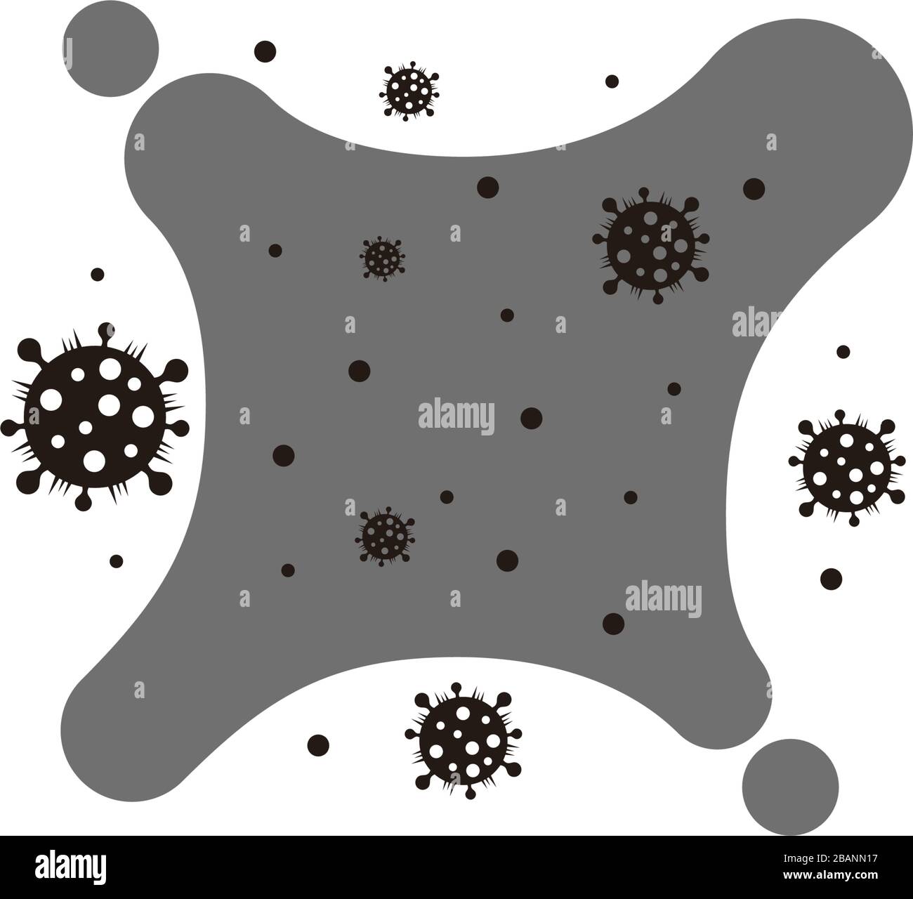 saliva with corona virus symbol decoration vector Stock Vector Image ...