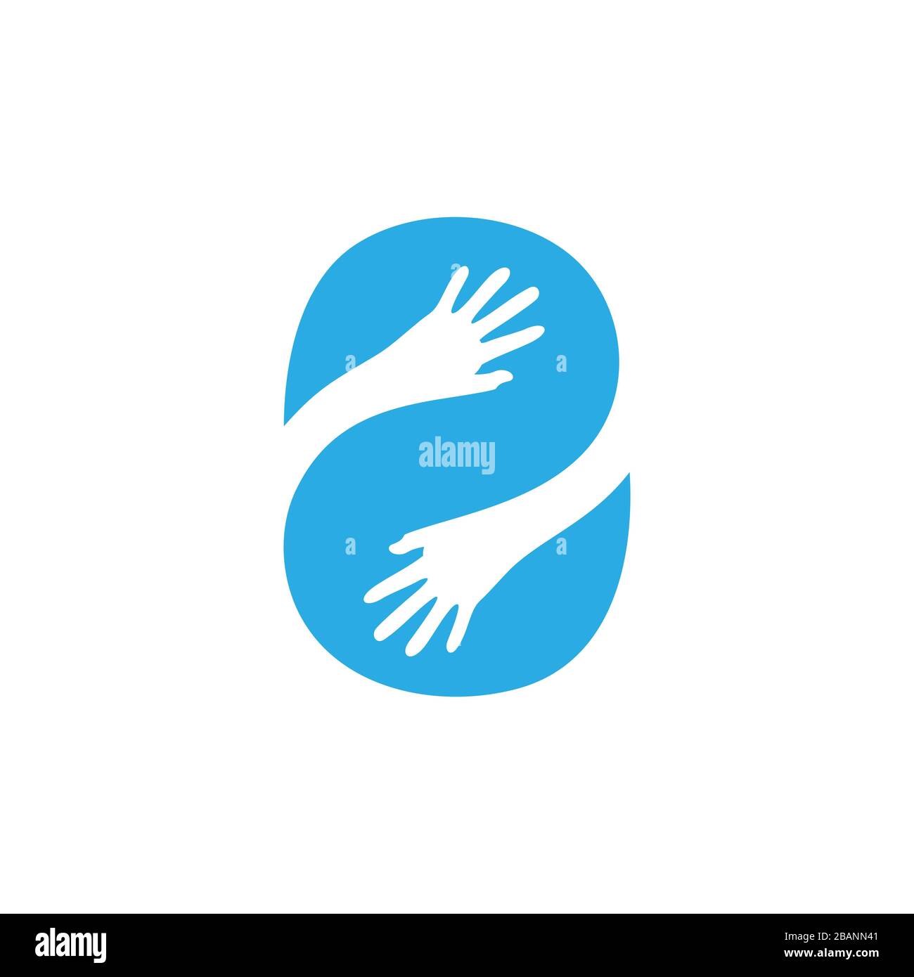 two hand care motion design logo vector Stock Vector Image & Art - Alamy