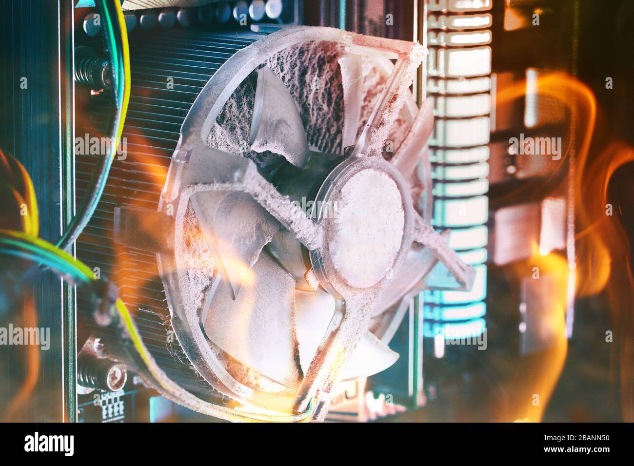Old computer system unit with dust inside Stock Photo - Alamy