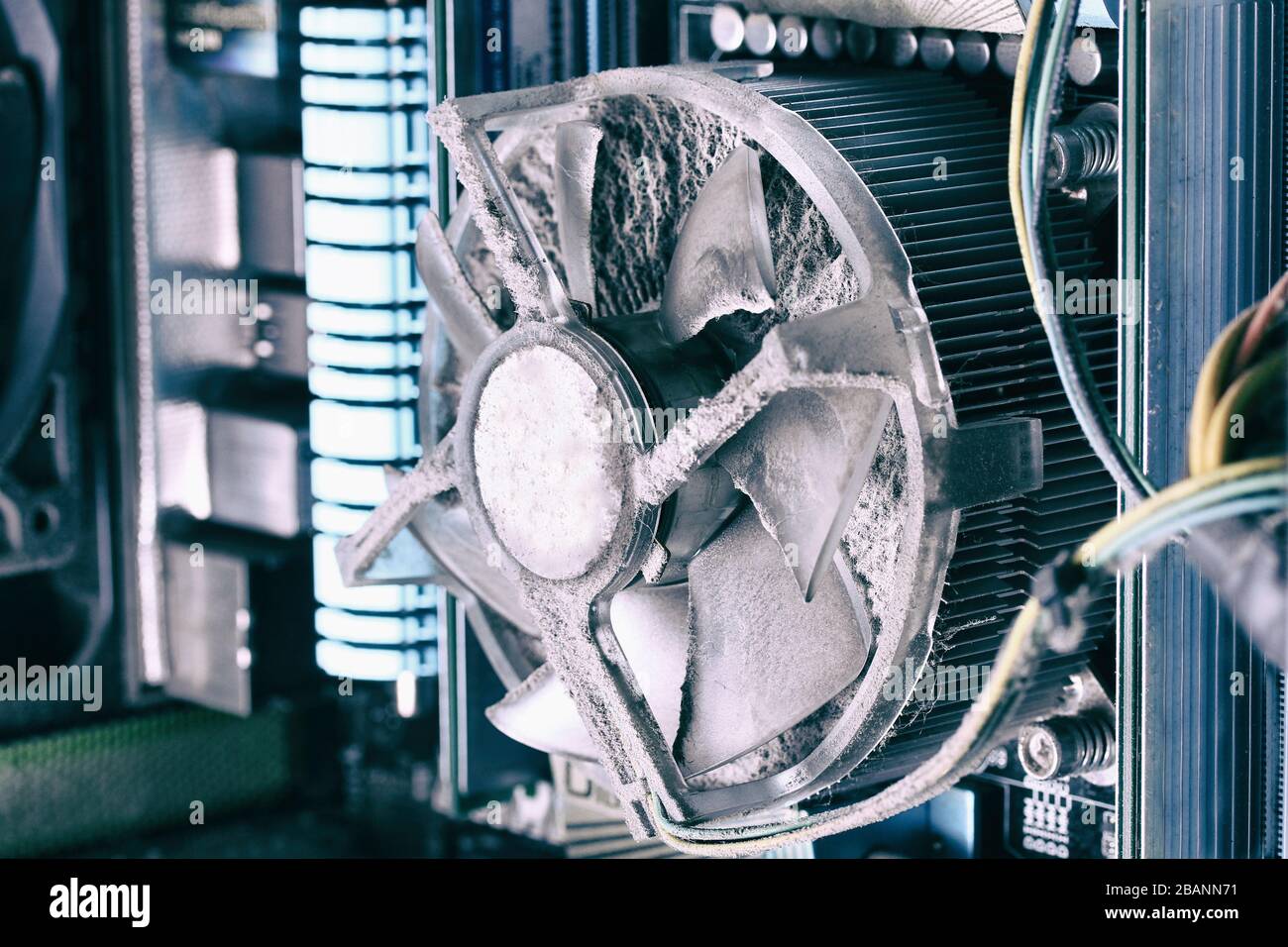 Old computer system unit with dust inside Stock Photo - Alamy
