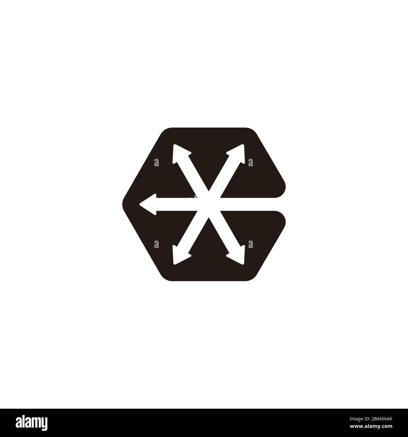 abstract hexagonal letter c arrows geometric symbol logo vector Stock ...