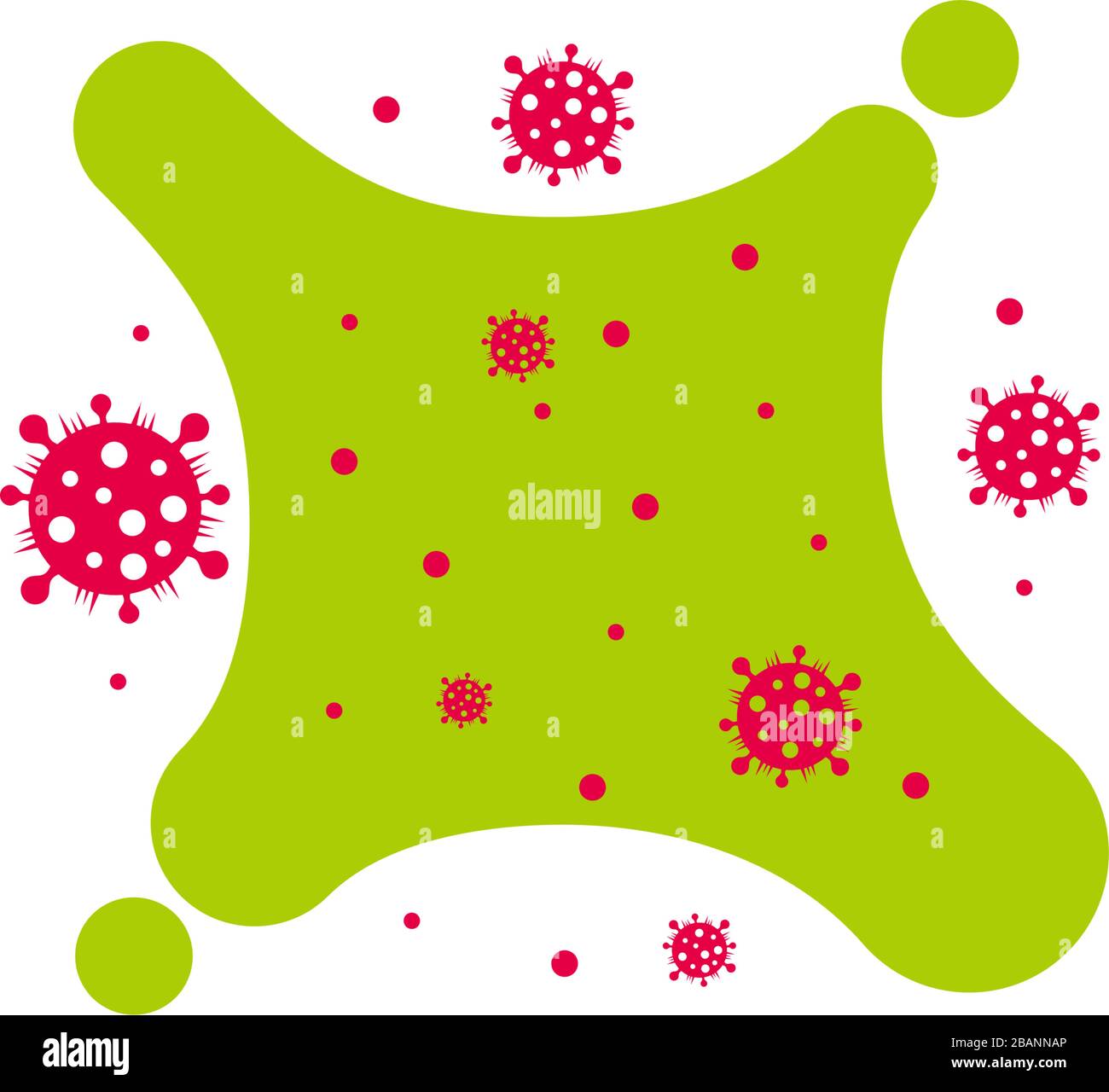 liquid sputum with influenza virus symbol colorful design vector Stock ...