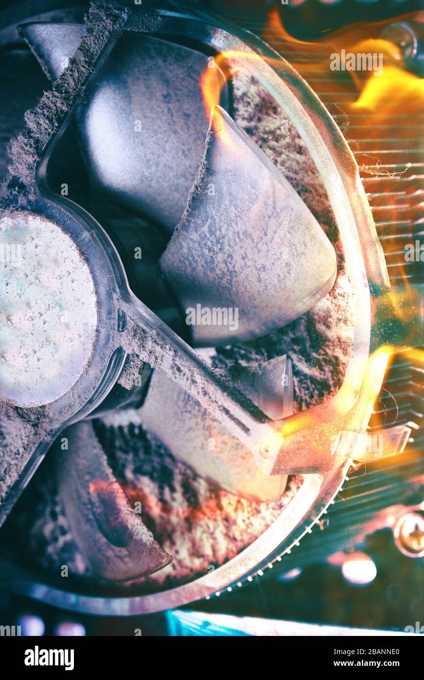 Old computer system unit with dust inside Stock Photo - Alamy