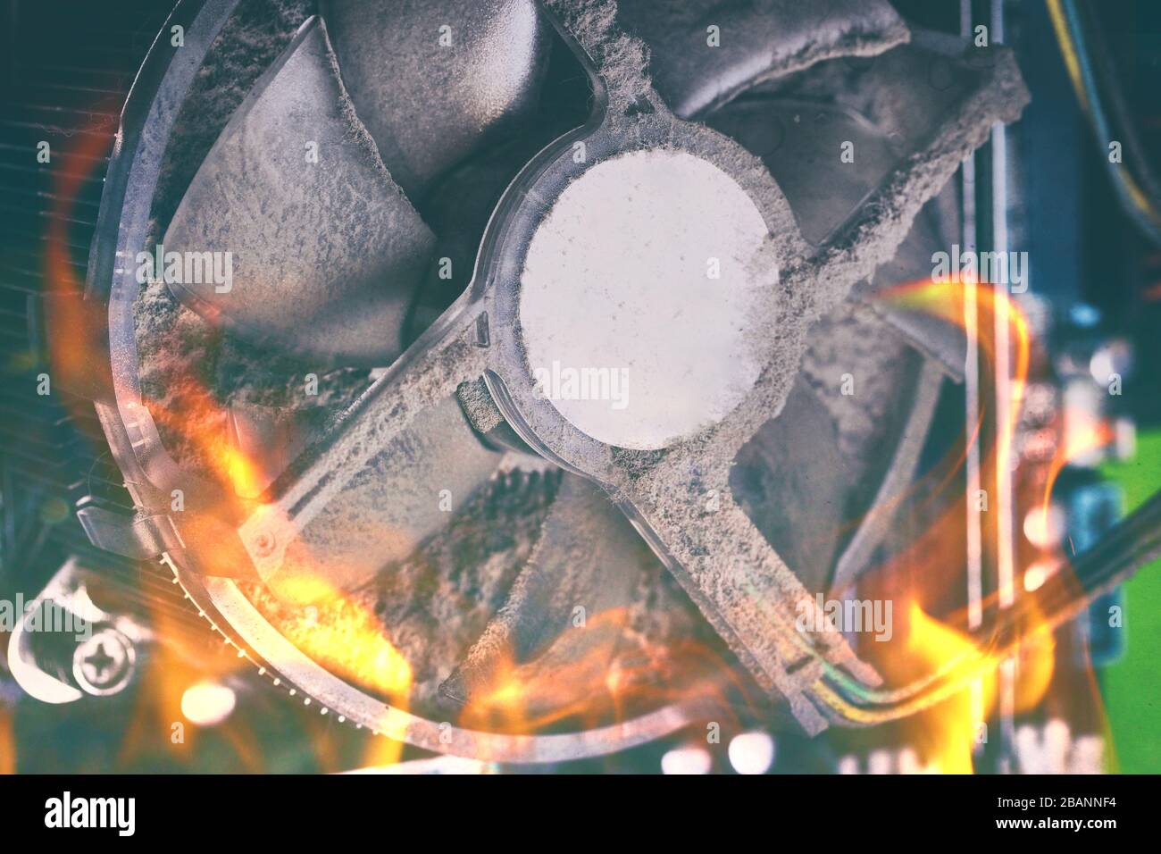 Old computer system unit with dust inside Stock Photo - Alamy