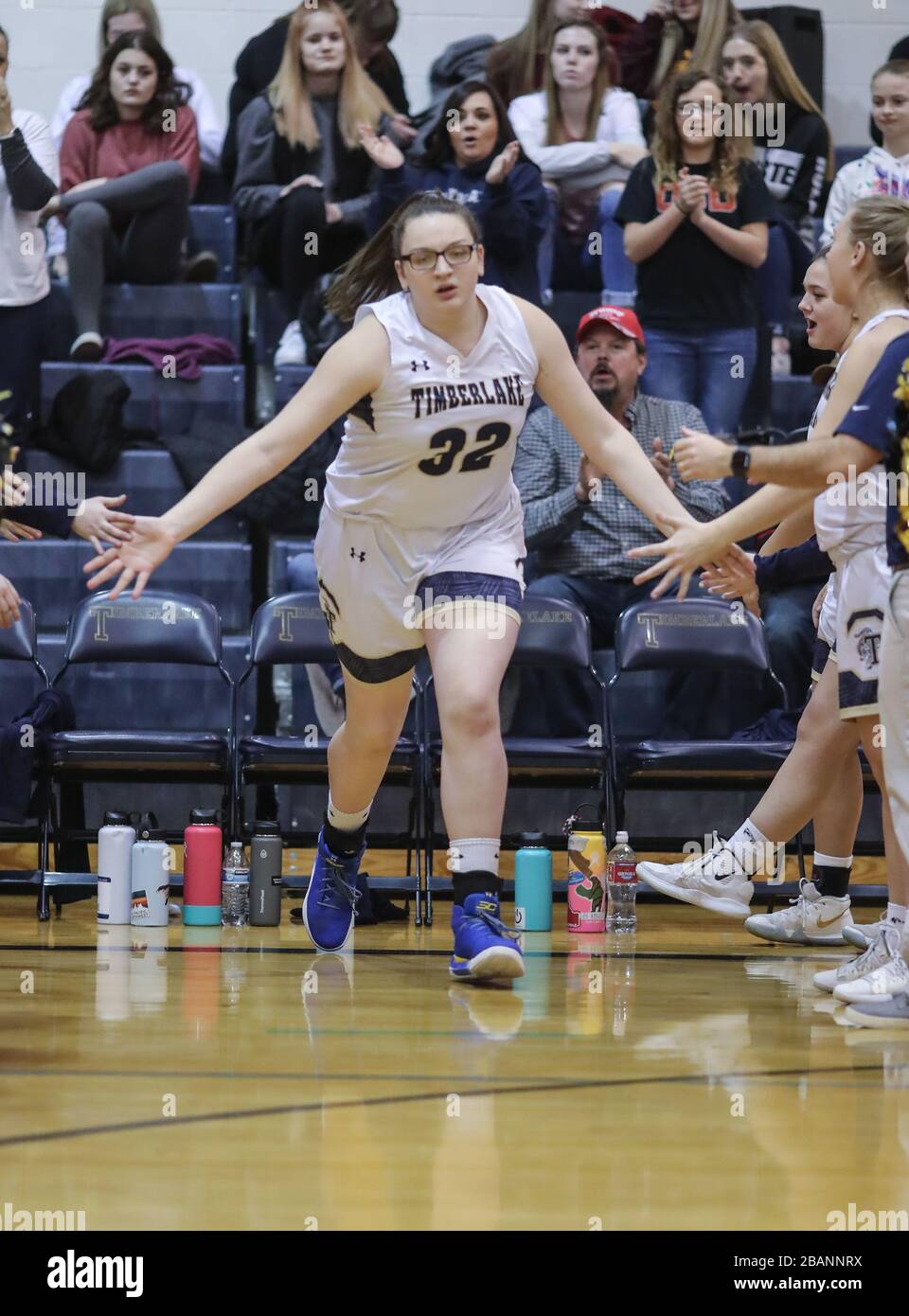 Basketball action with Priest River vs Timberlake High School in Spirit ...