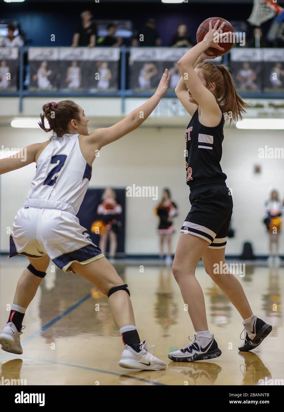 Basketball action with Priest River vs Timberlake High School in Spirit ...