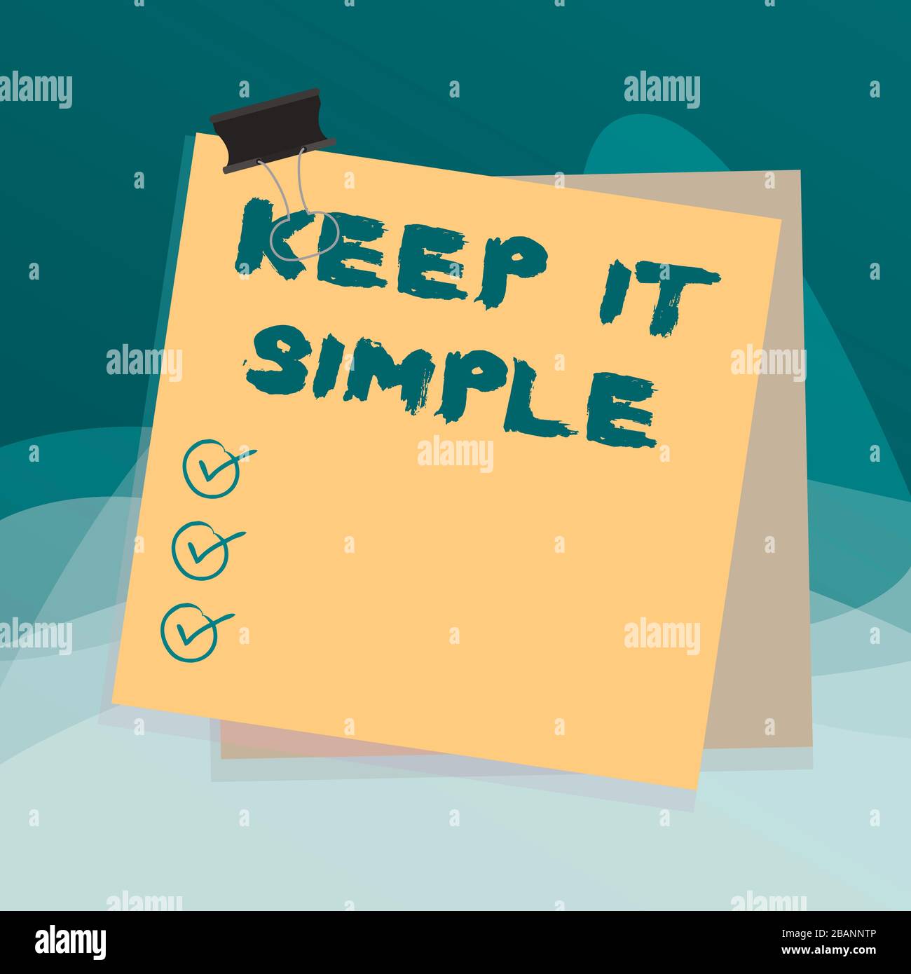 Writing note showing Keep It Simple. Business concept for to make ...