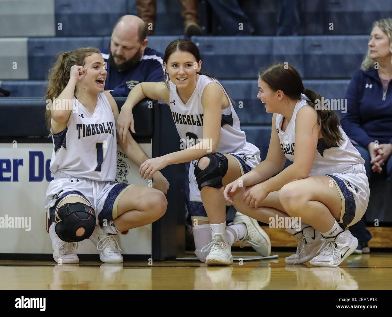 Basketball action with Priest River vs Timberlake High School in Spirit ...