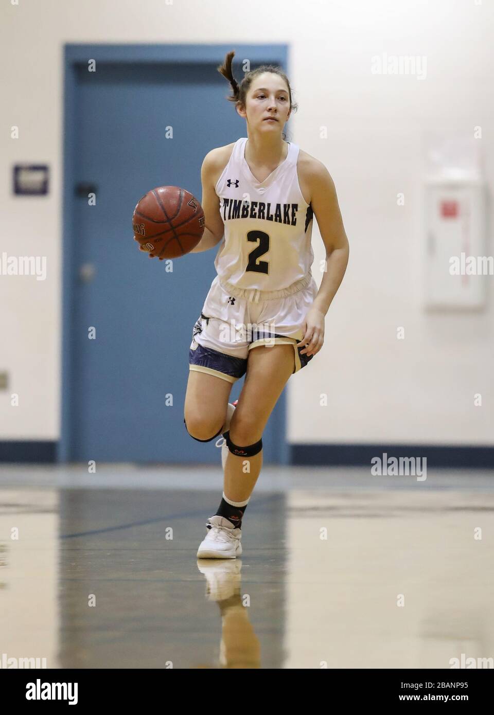 Basketball action with Priest River vs Timberlake High School in Spirit ...