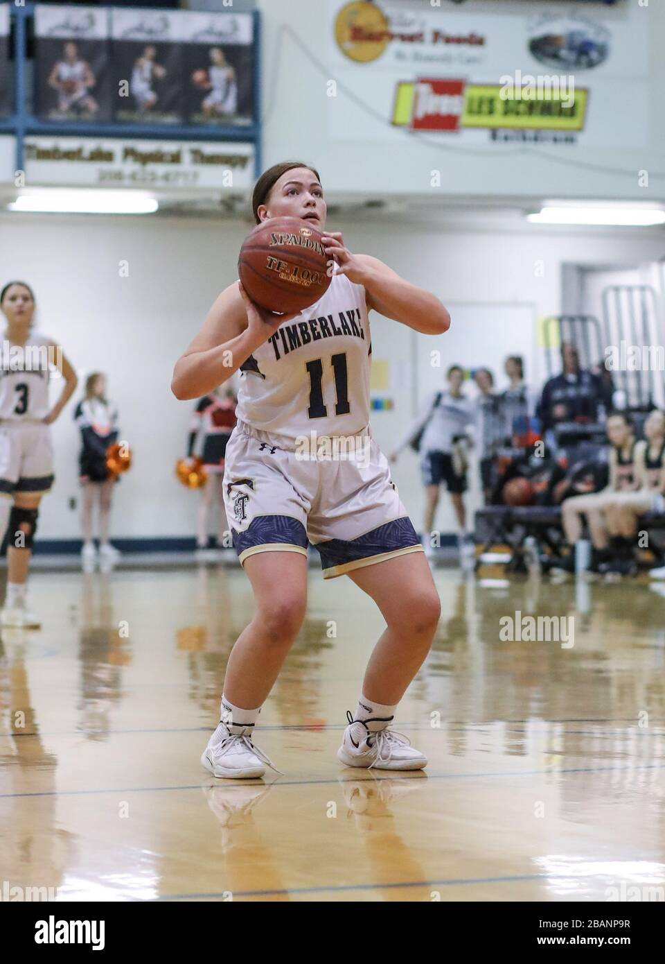 Basketball action with Priest River vs Timberlake High School in Spirit ...