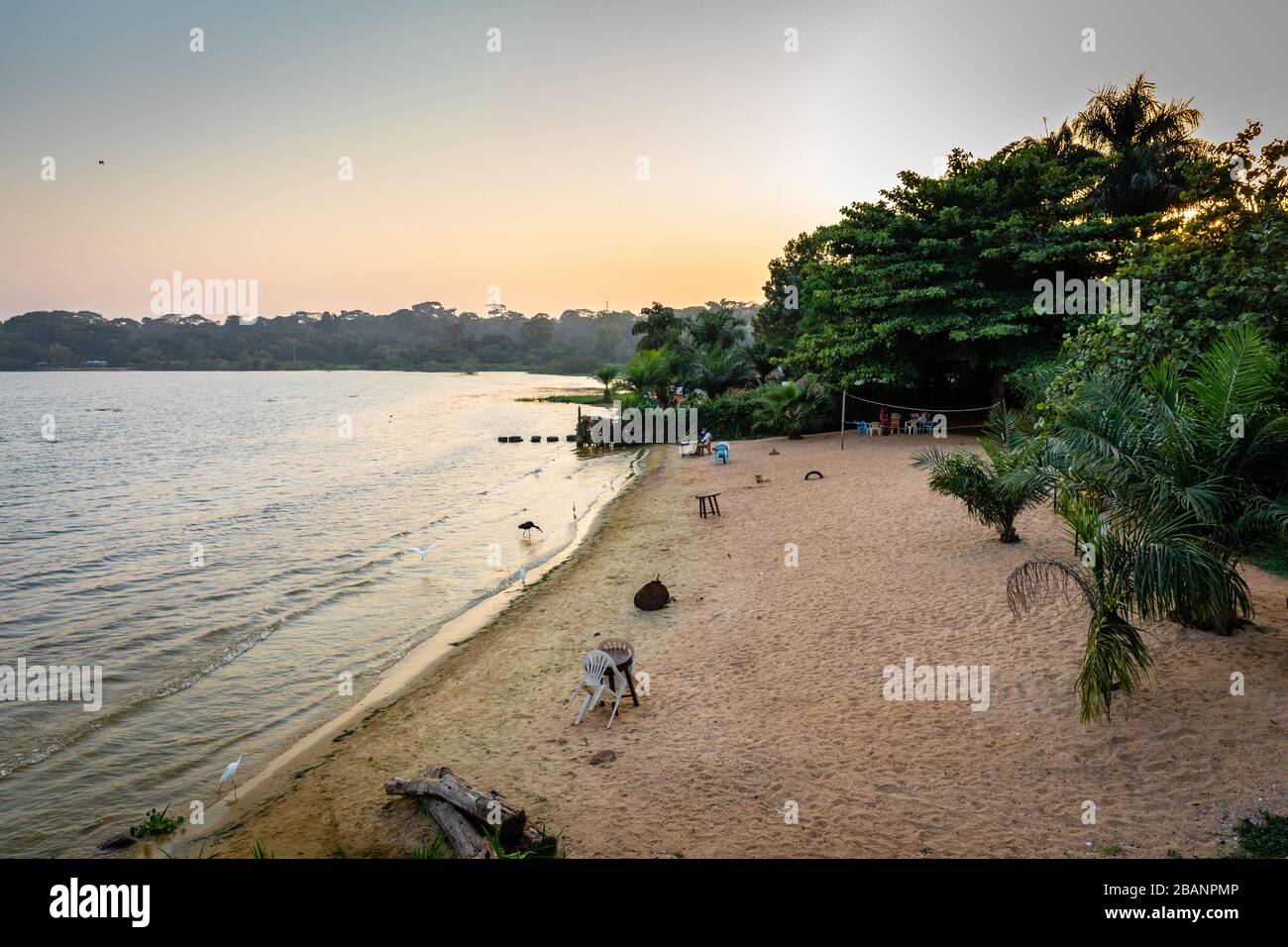 Sunset over Lake Victoria, Entebbe, Uganda Stock Photo - Alamy