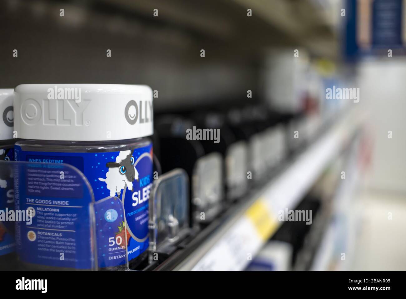 CHICAGO, UNITED STATES - Mar 14, 2020: close up view of kids medicine ...