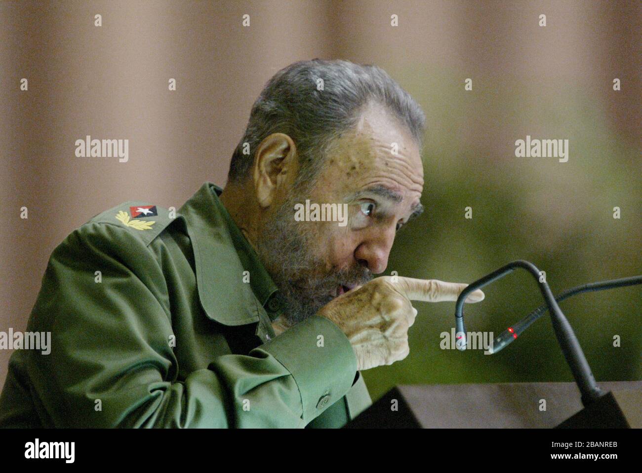 Fidel Castro pictured on June 4, 2005. Credit: Jorge Rey/MediaPunch ...