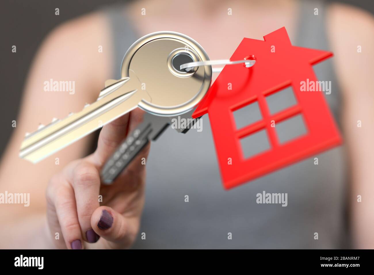 A Real Estate Agent house hand concept Stock Photo - Alamy