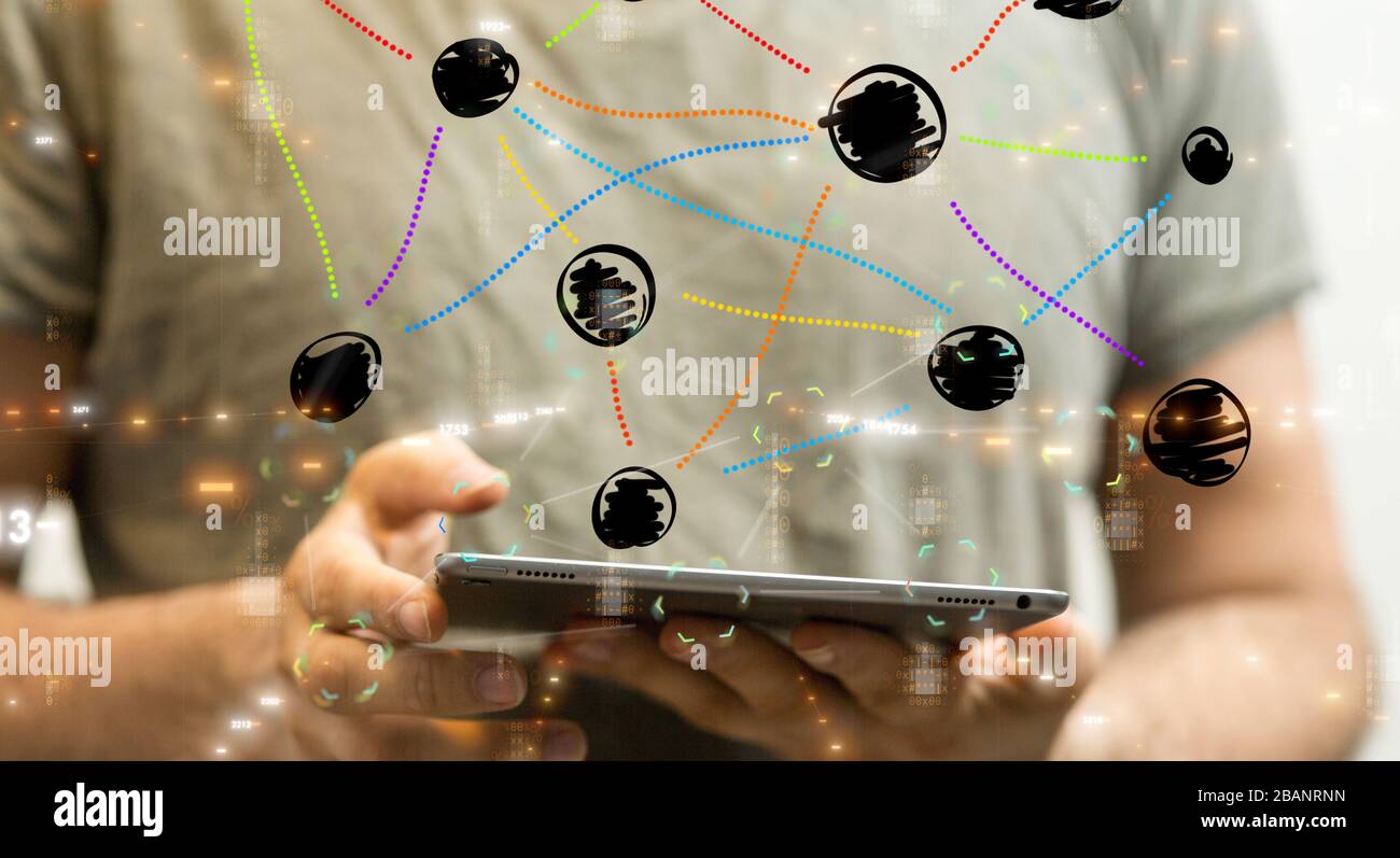 internet net and data digital concept Stock Photo - Alamy