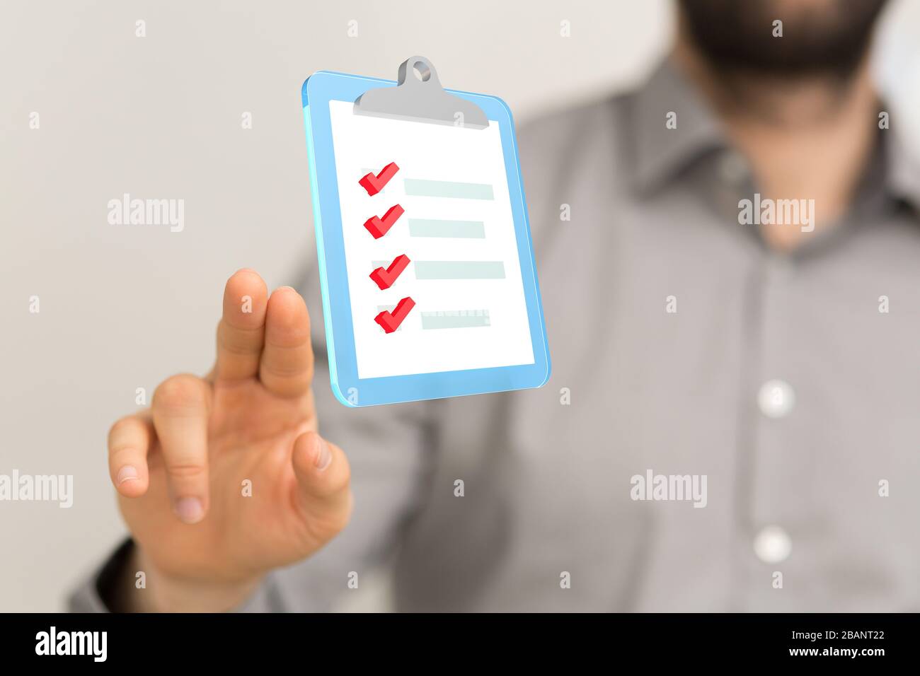 A Digital checklist or todo-list displayed Stock Photo - Alamy