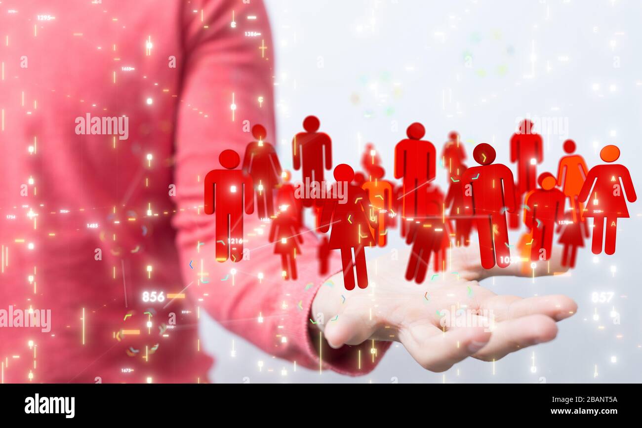 A Big data visualization. Network connection structure Stock Photo - Alamy