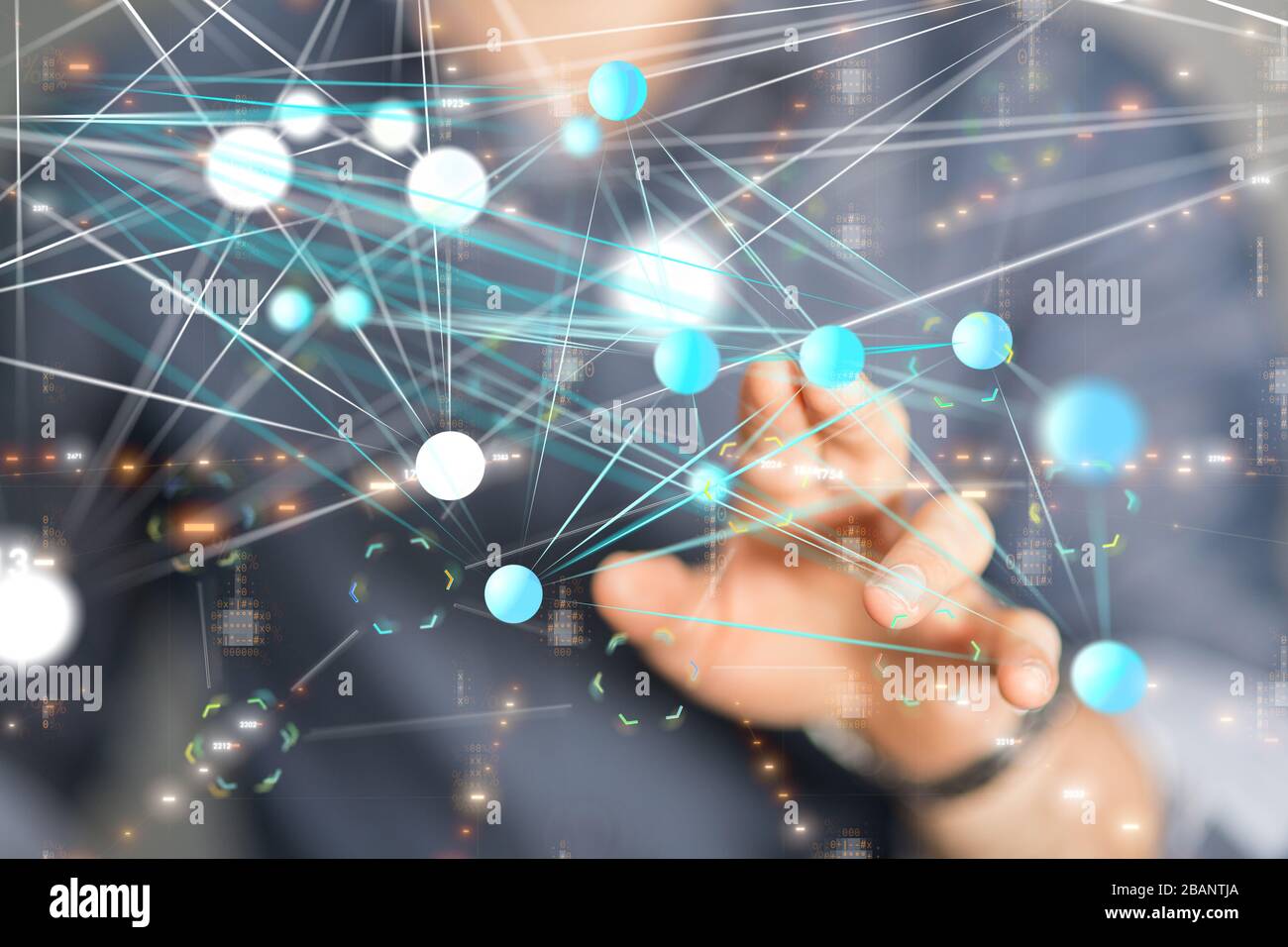 A team work connection digital concept Stock Photo - Alamy