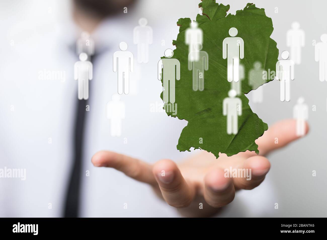 A Abstract of germany map network, internet and global connection ...