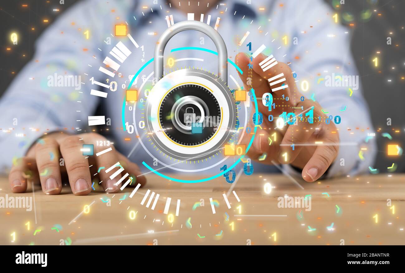 A code data concept in hand digital 3d Stock Photo - Alamy
