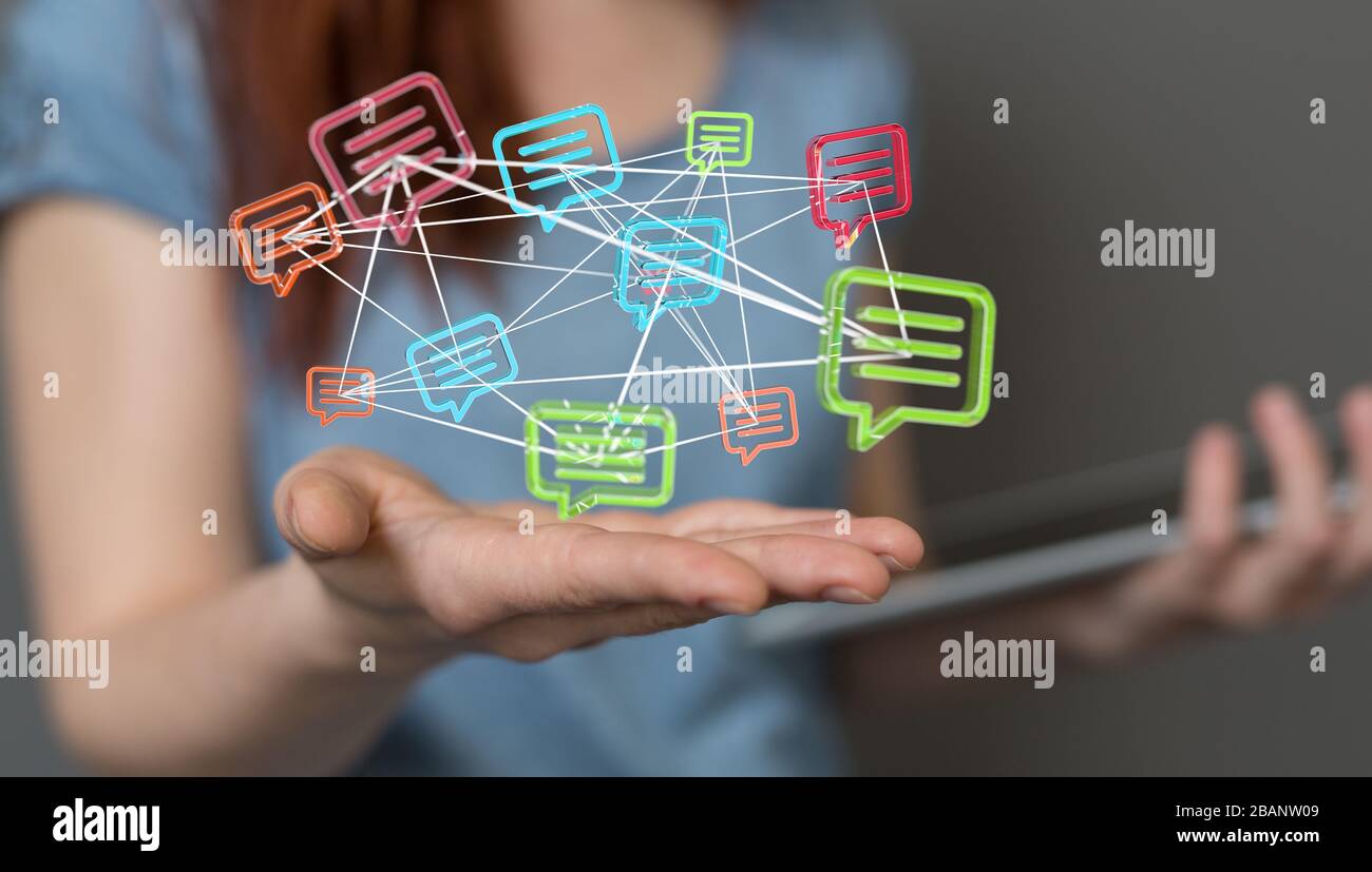 A speech bubbles. People Chatting. Vector illustration of a ...