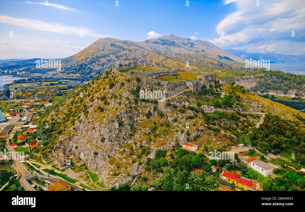 Rozafa castle historical ruins in Shkoder Albania Stock Photo - Alamy