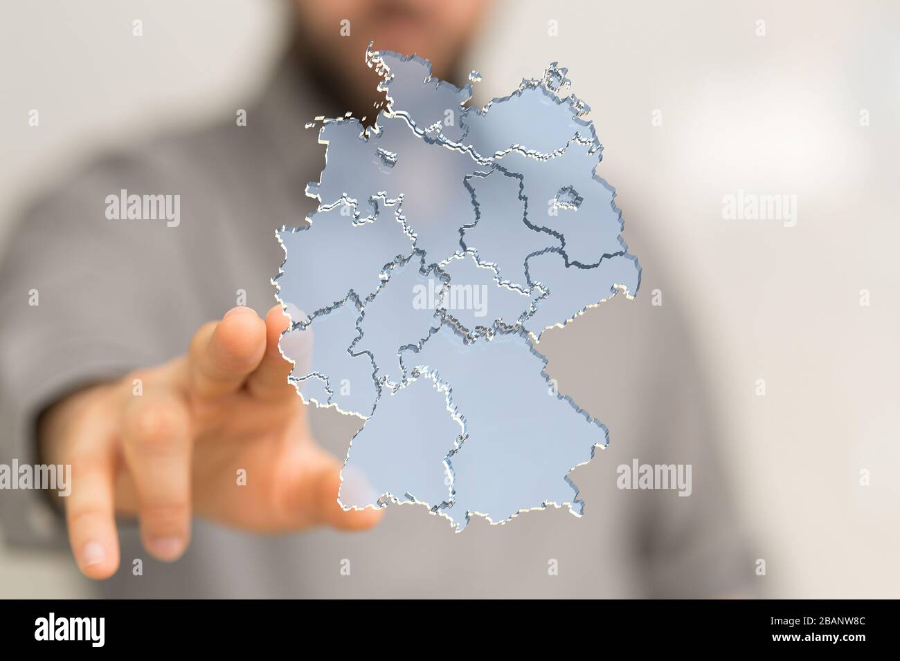 Germany blank map hi-res stock photography and images - Alamy