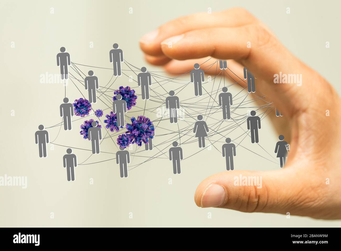 A flu virus attack digital 3d Stock Photo - Alamy