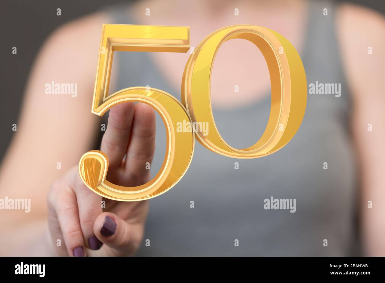 A 50 years anniversary celebration logotype with elegant celebration ...