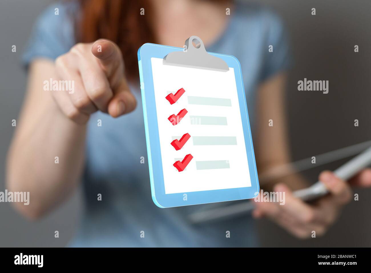 A Digital checklist or todo-list displayed Stock Photo - Alamy