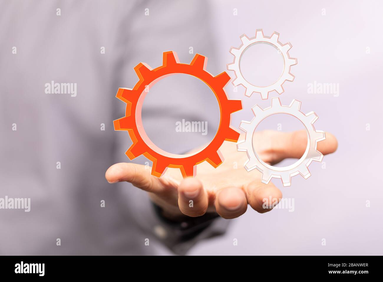 A gear Technology setting concept background Stock Photo - Alamy