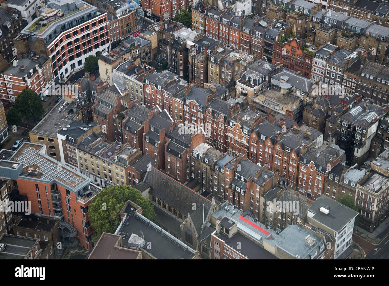 Aerial View of the City of London from the BT Tower, 60 Cleveland St ...