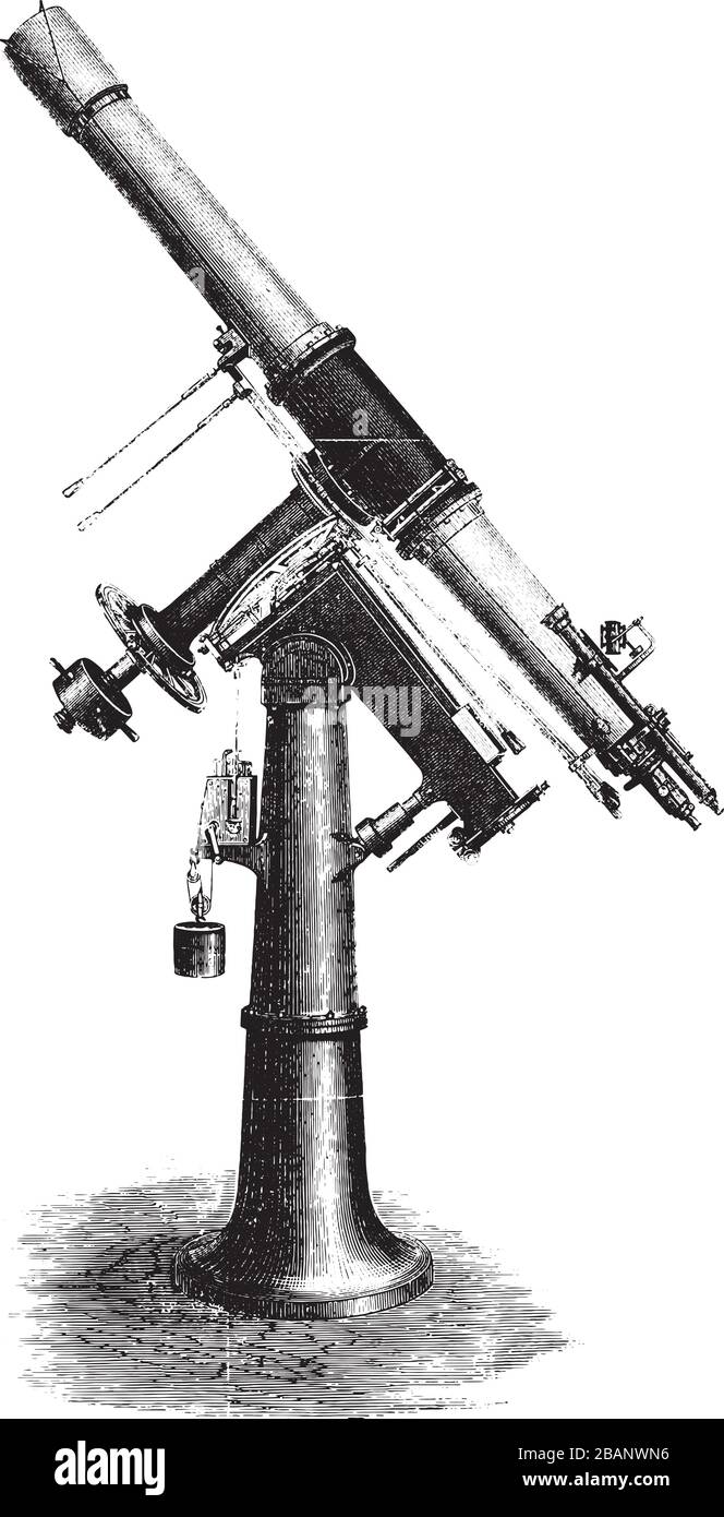 Antique Telescope Drawing
