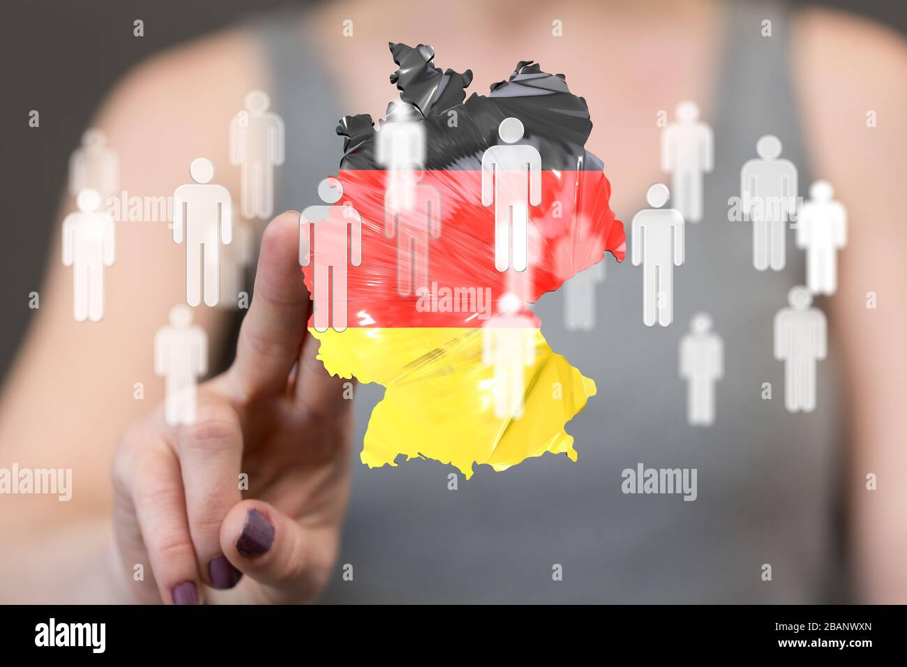 A Map - Germany - 3D-Illustration digital Stock Photo - Alamy