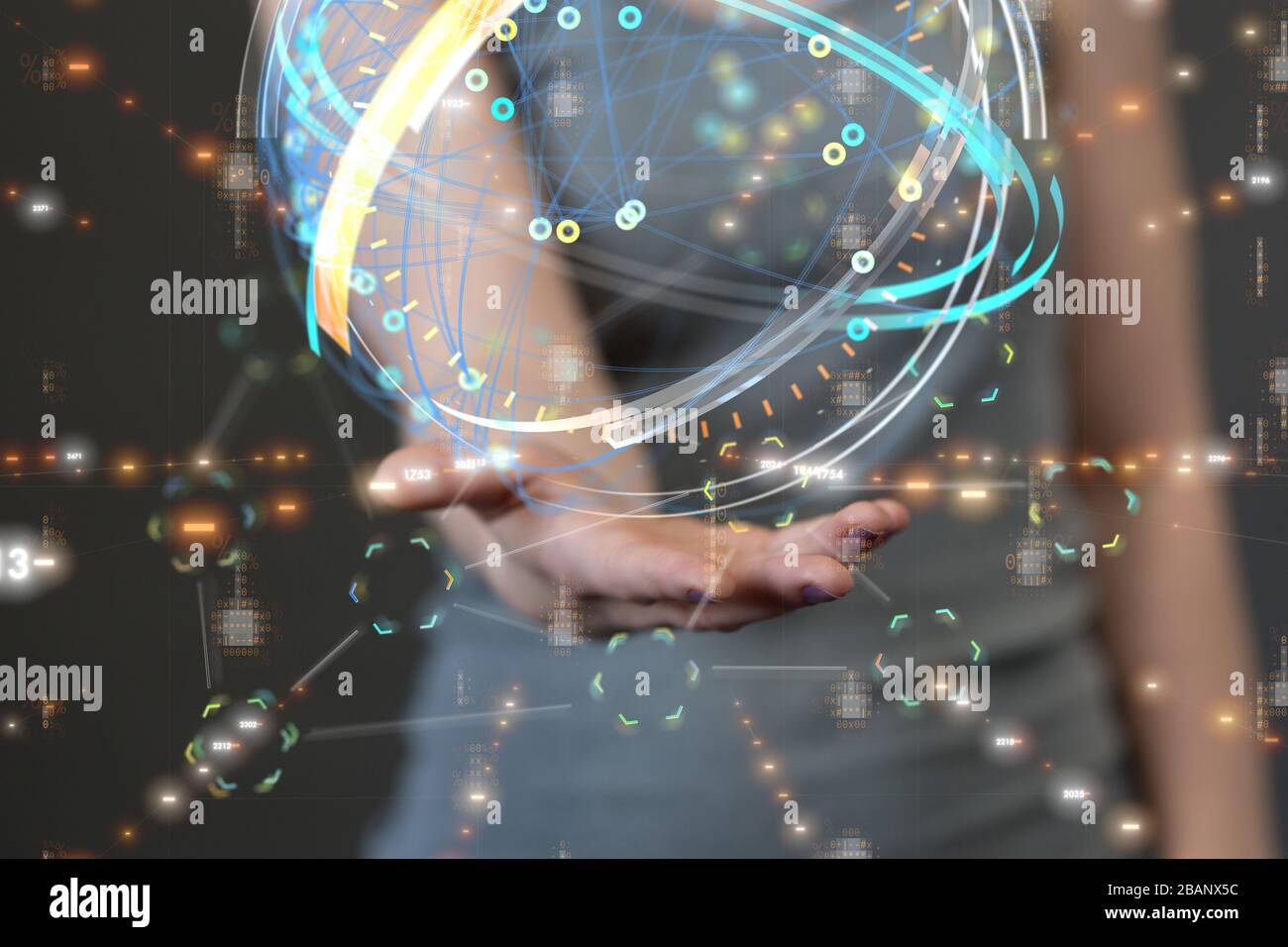 A team work connection digital concept Stock Photo - Alamy