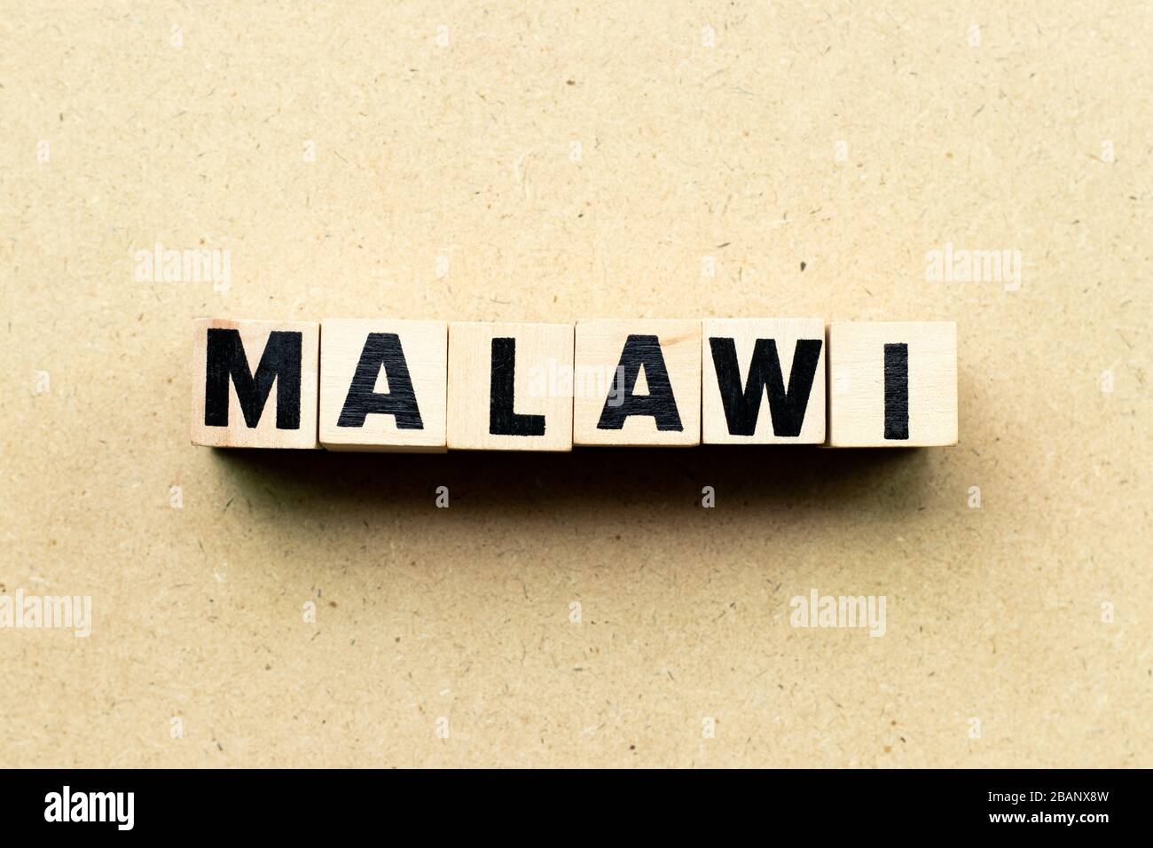 Alphabet letter block in word malawi on wood background Stock Photo - Alamy
