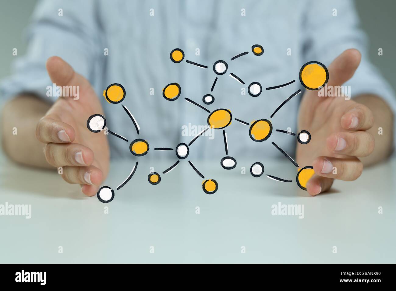A team work connection digital concept Stock Photo - Alamy