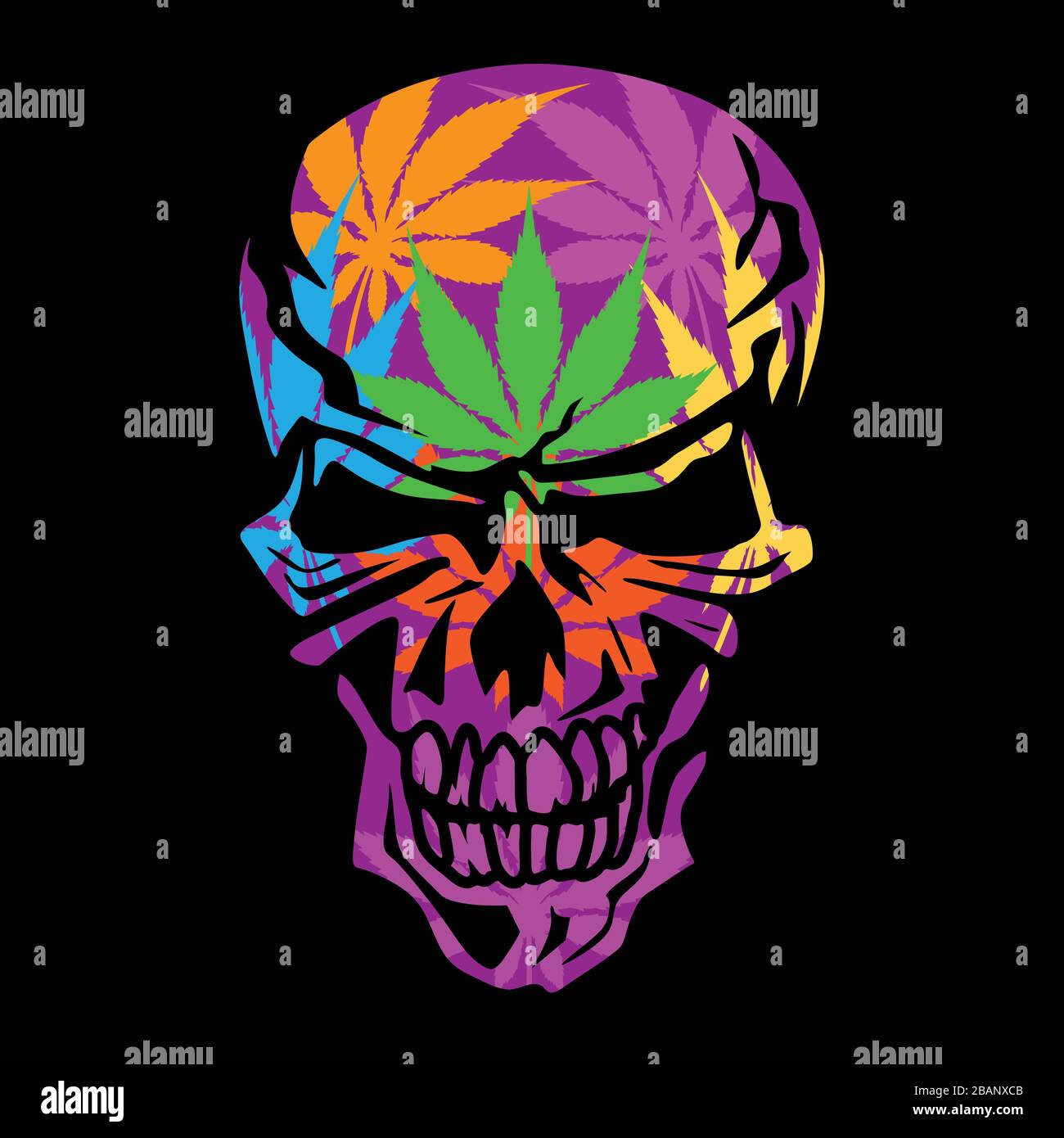 Retro skull vector Stock Vector Images - Alamy