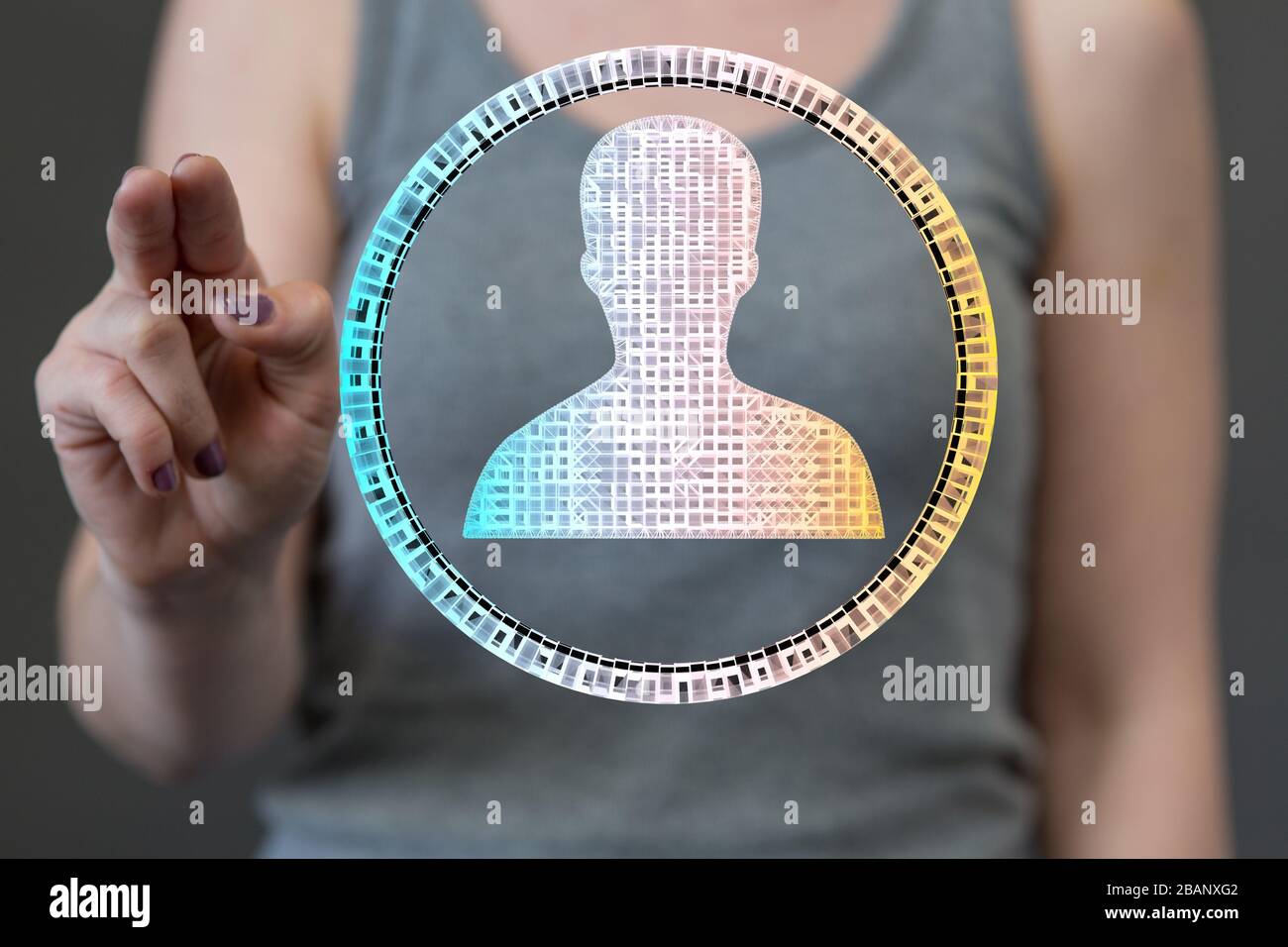 A head with symbol neurons in brain Stock Photo - Alamy