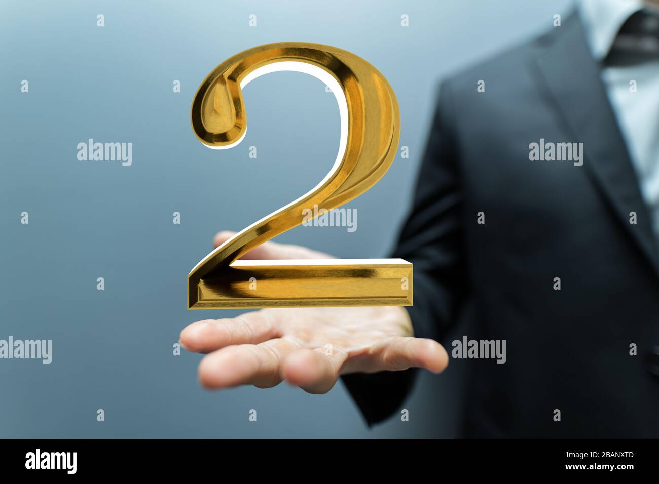 A 3d 2 Years or award Anniversary Illustration Stock Photo - Alamy