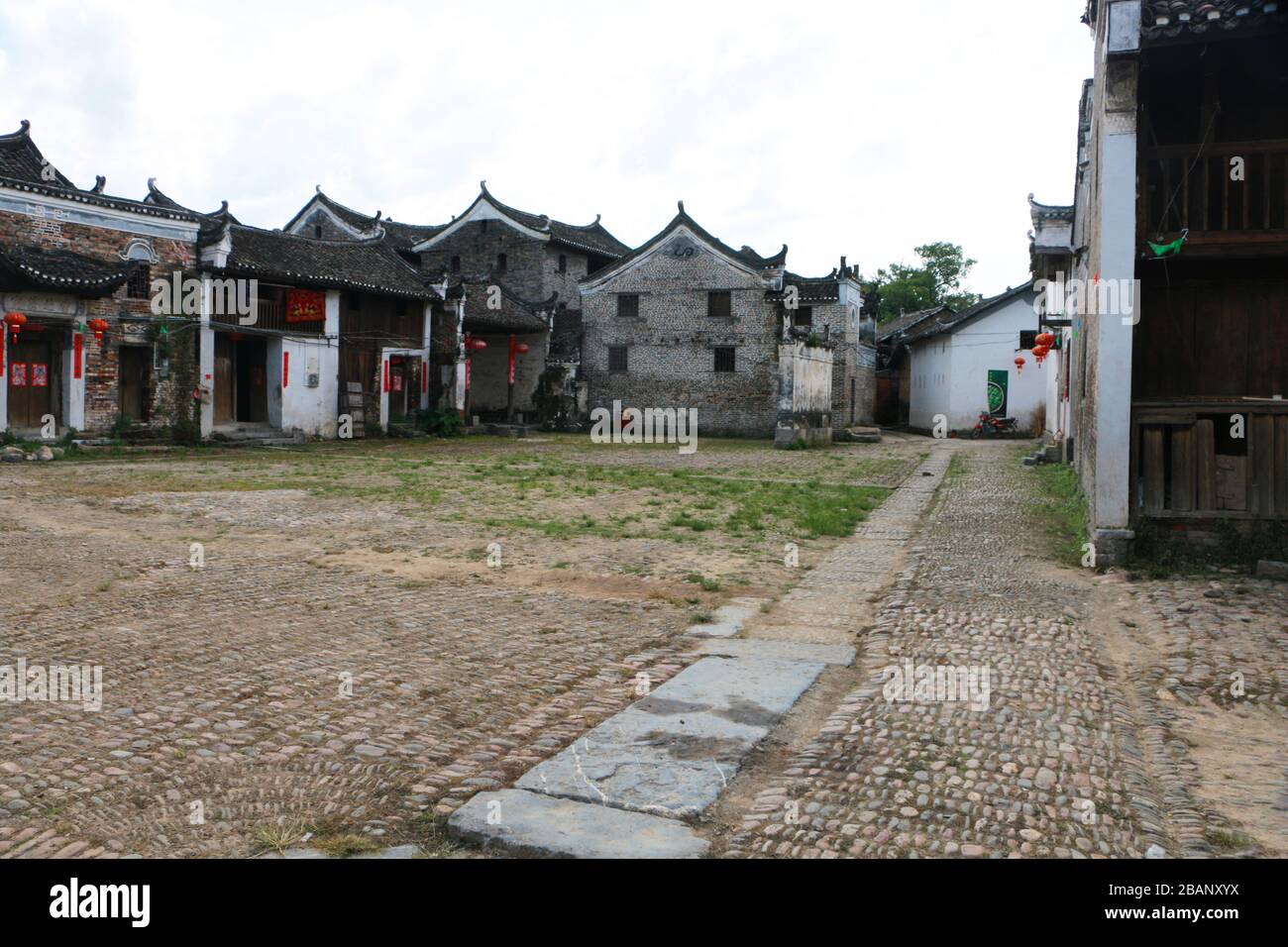 A quiet village buildings Stock Photo - Alamy