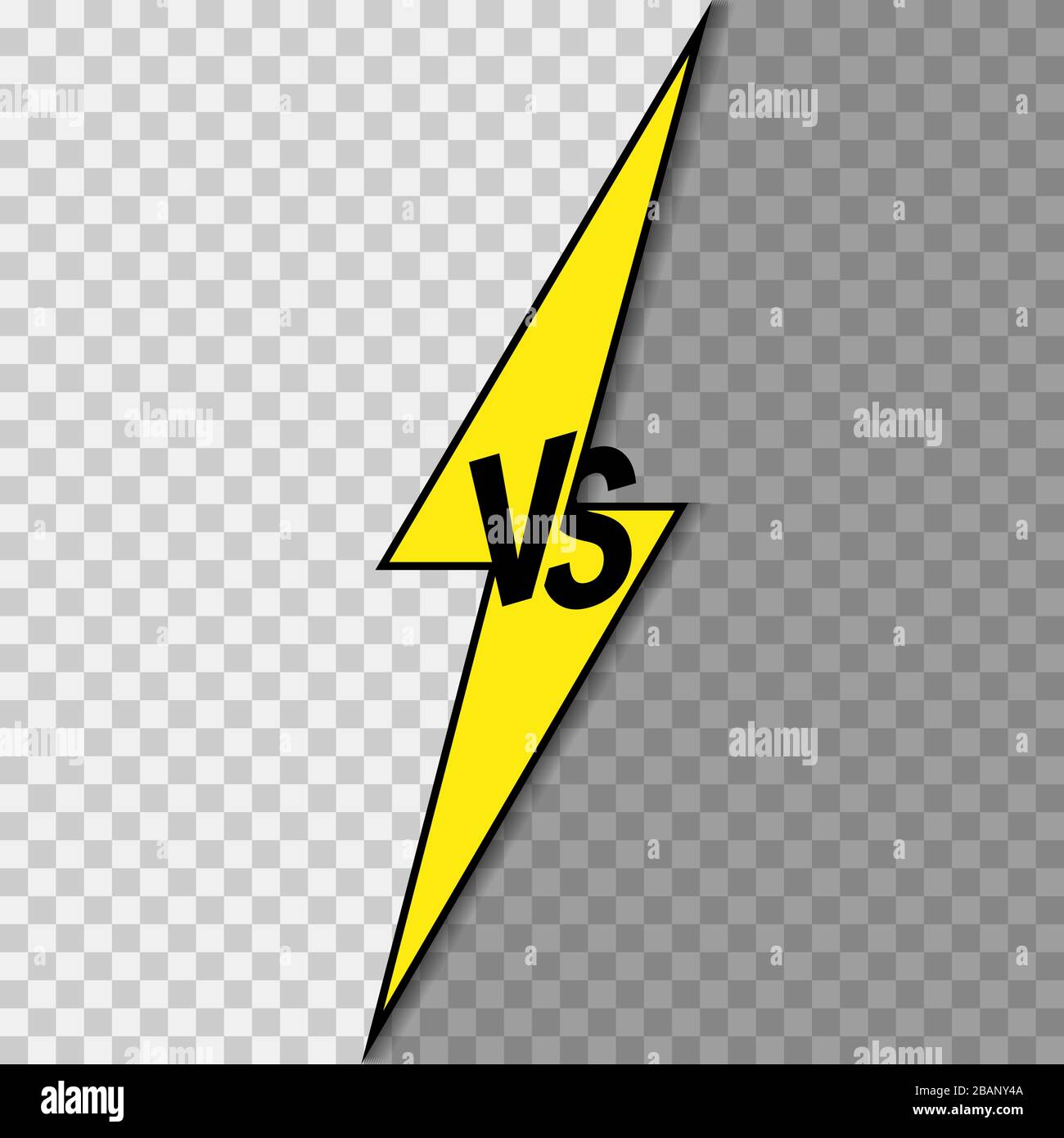 Versus VS yellow lightning symbol template. background. illustration ...