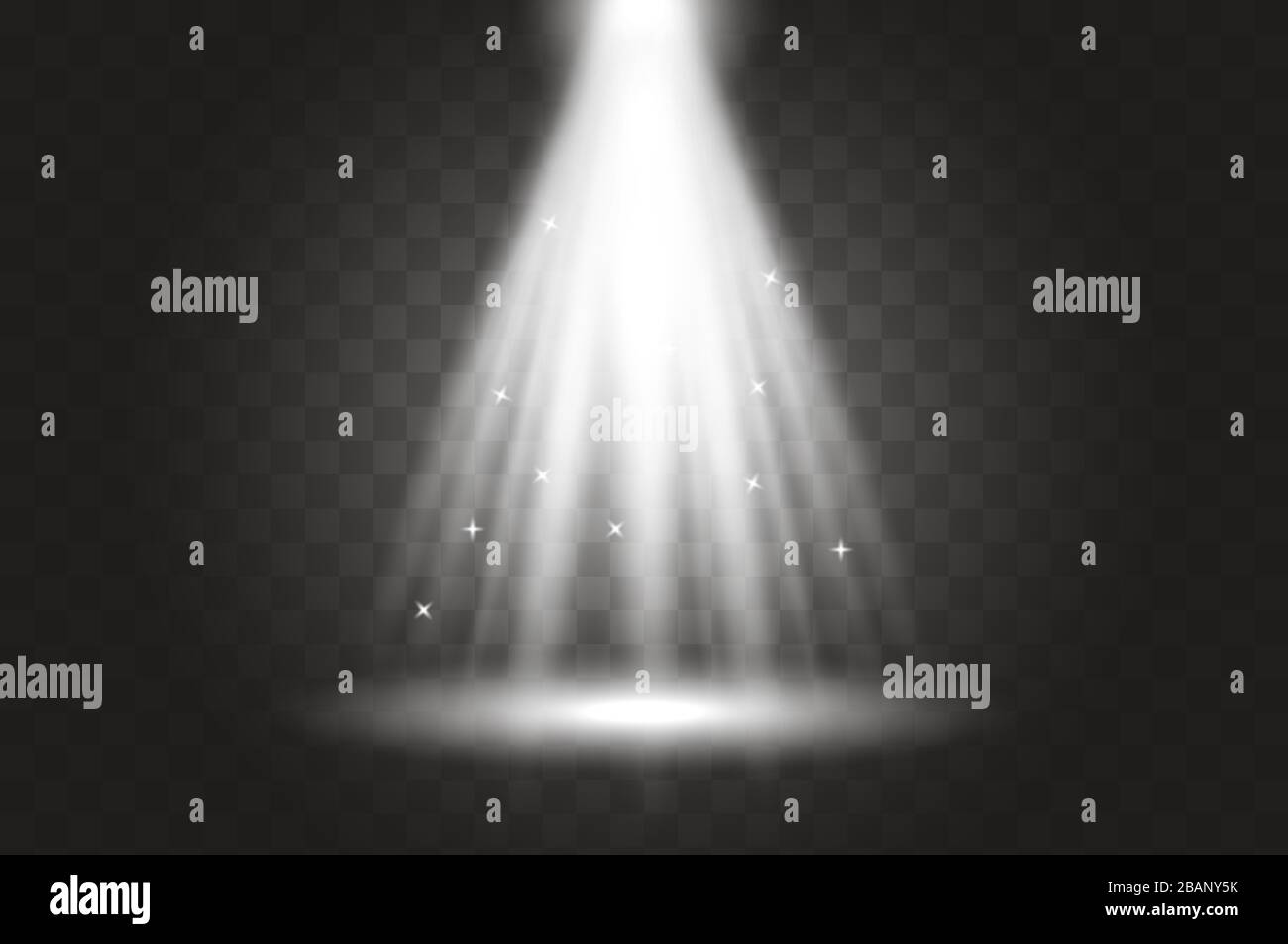 Rays of light from above. Light from a lamp on the stage. Spotlights ...