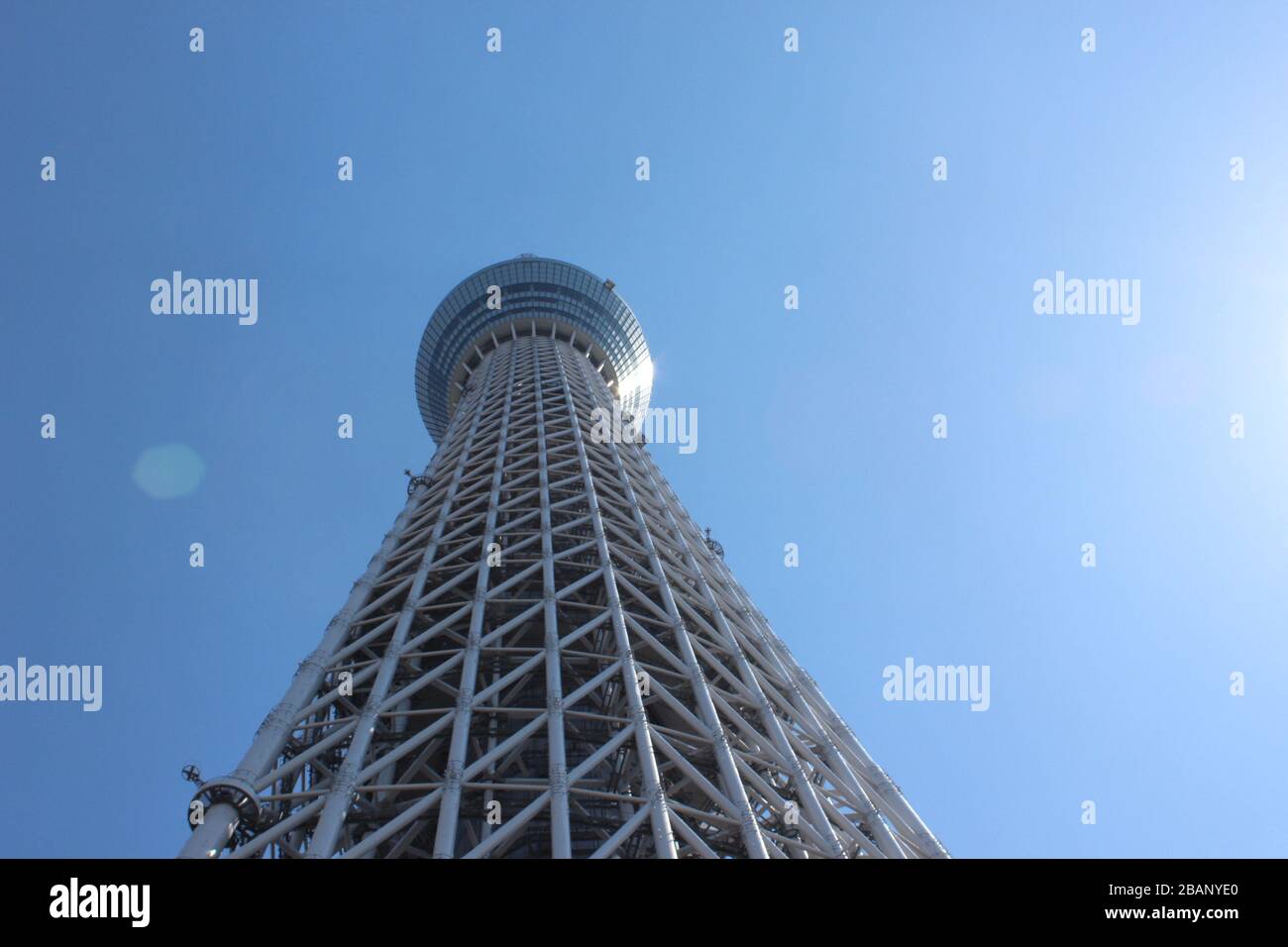 look up to the Tokyo Sky tree tower in Tokyo, Japan Stock Photo - Alamy
