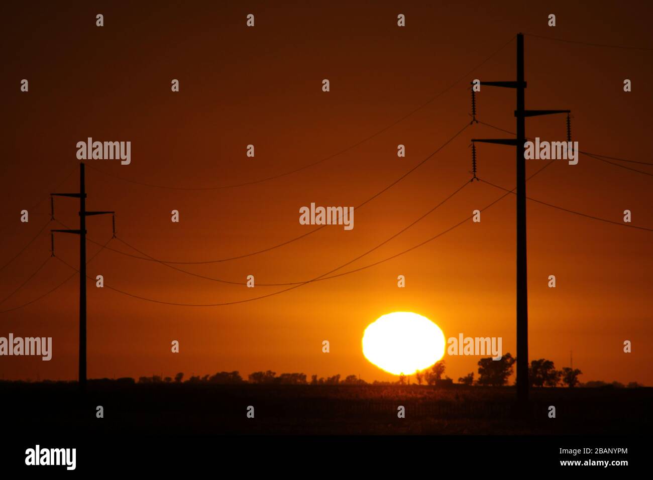 Sunrise over the route Stock Photo - Alamy