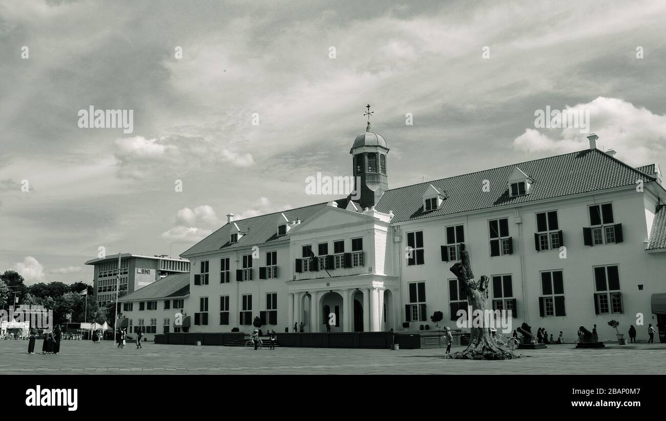 the old colonial government building in the modern city Stock Photo - Alamy